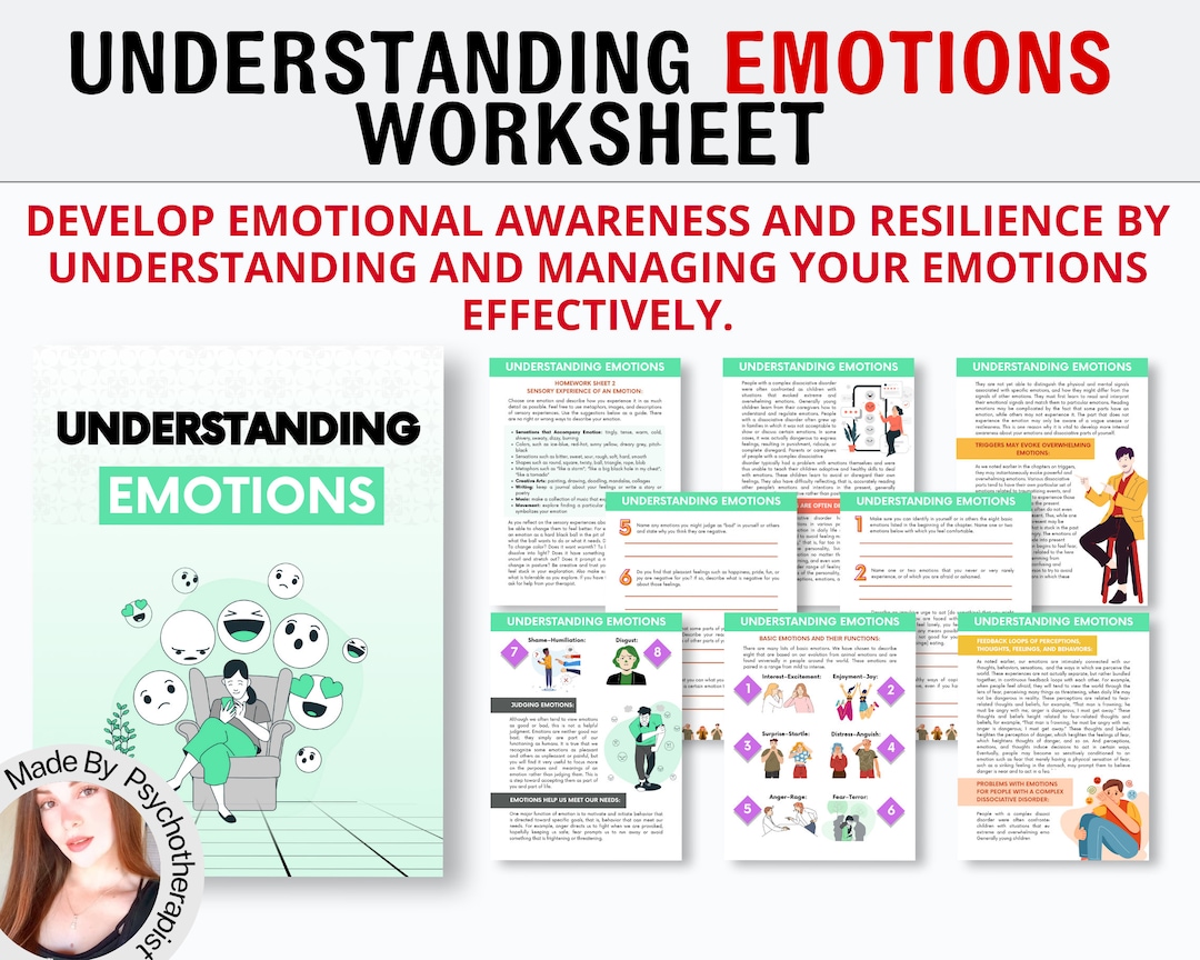 Emotions Activity, Identifying and Processing Emotions List, Emotion ...