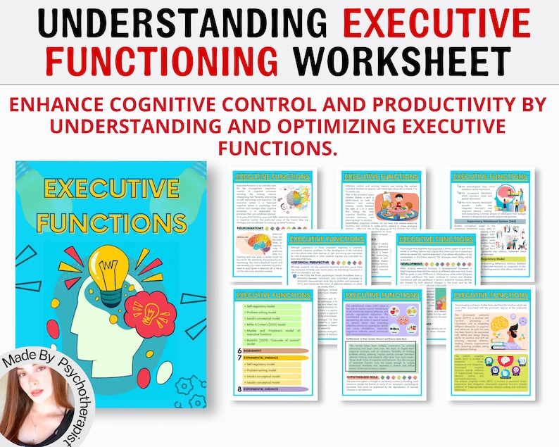 Executive Functioning Worksheets, ADHD Worksheets, Executive ...