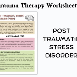 Trauma Therapy Worksheet Bundle, Trauma Worksheets, PTSD Counseling ...
