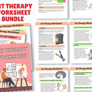 Art Therapy Worksheet for Mental Health School Counselor Psychologist ...