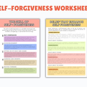 Ultimate Self Forgiveness Worksheet Package, Self Love, Self Growth ...