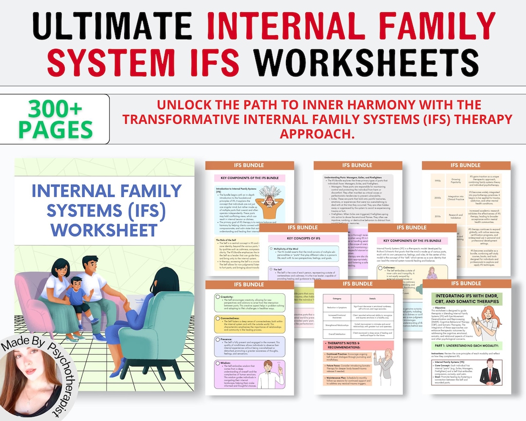 IFS Workbook, Internal Family Systems Worksheets Workbook Cheat Sheets ...