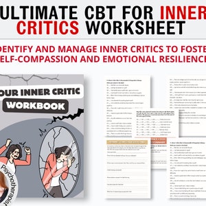 Inner Critic, Self Esteem Worksheet, Self Help, Therapy Worksheets ...