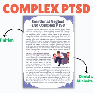 Emotional Neglect and Complex PTSD Worksheets, PTSD Workbook, Trauma Healing, EMDR Worksheets, C ...