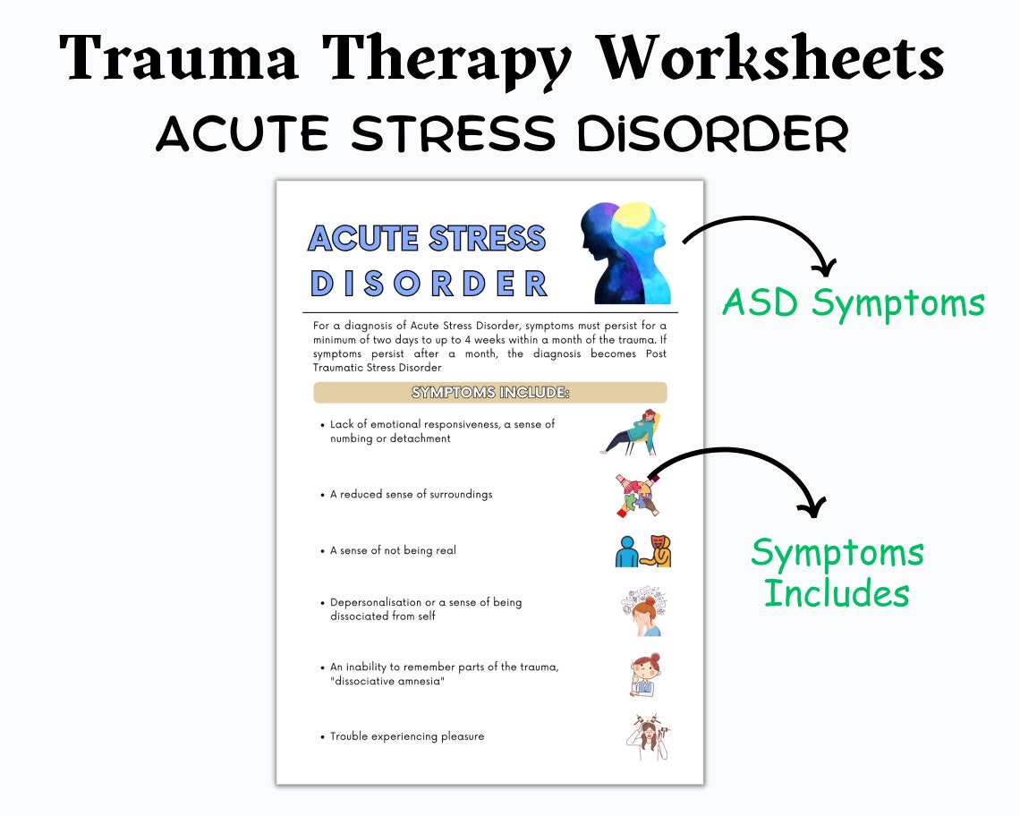 Trauma Therapy Worksheet Bundle, Trauma Worksheets, PTSD Counseling ...