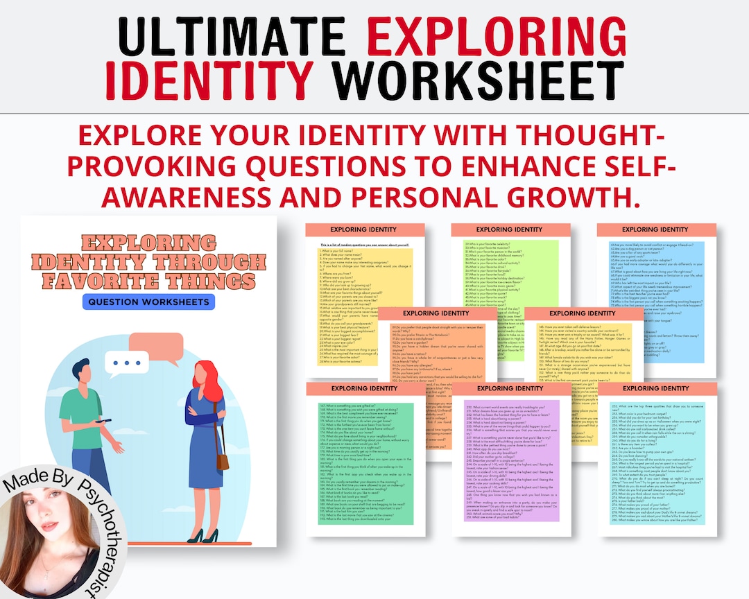 Exploring Identity Through Favorite Things Question Set, Therapy ...