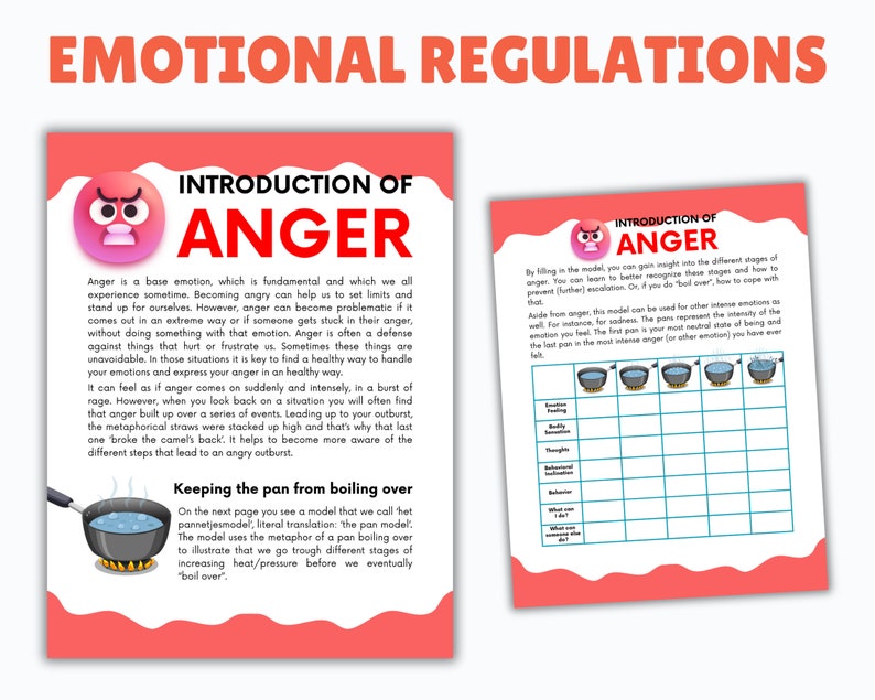 Emotional Regulation Workbook, Emotions Worksheets, Therapy Worksheets ...