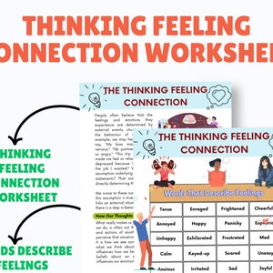 Understanding the Thinking Feeling Connections, Therapy Worksheets ...