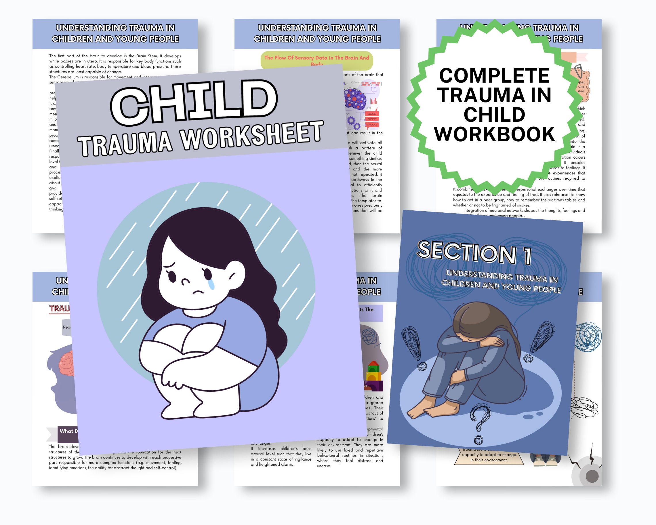 Ultimate Child Trauma Therapy Worksheets, Trauma Therapy Bundle, Trauma ...