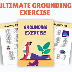Grounding Exercise Worksheet, Therapy Workbook, Therapy Worksheets, 5 4 ...