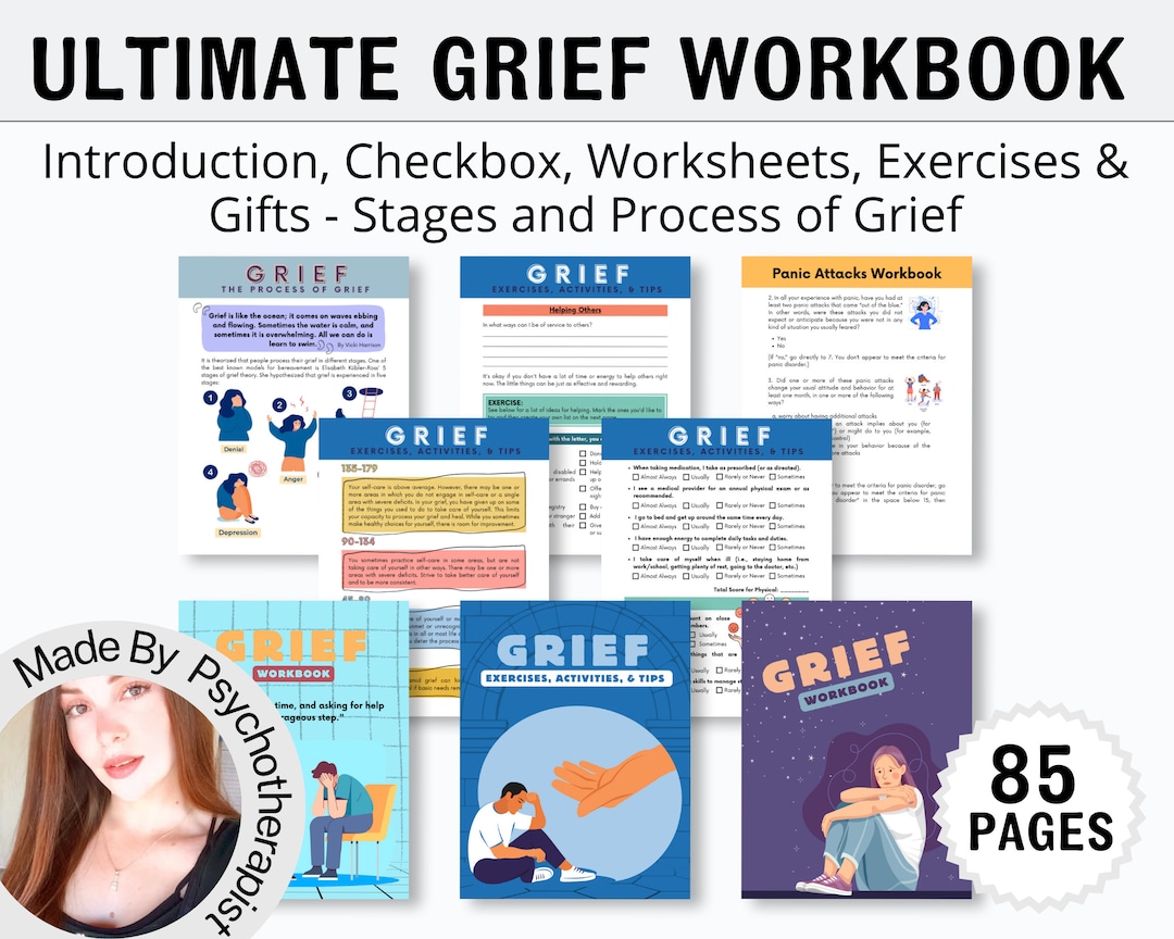 Grief Therapy Workbook for Teens, Kids and Adults, Coping Skills for ...