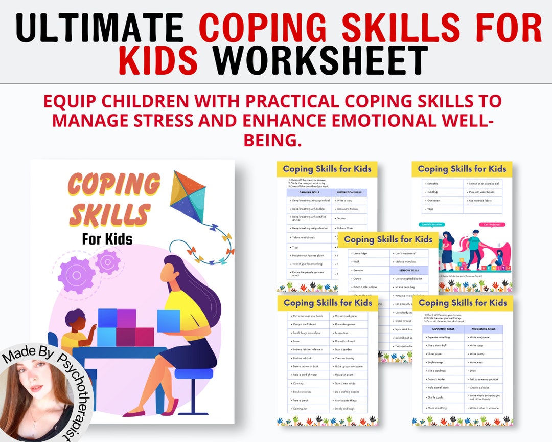 Ultimate Coping Skills Kids Toolbox, Education Handout and Worksheet ...