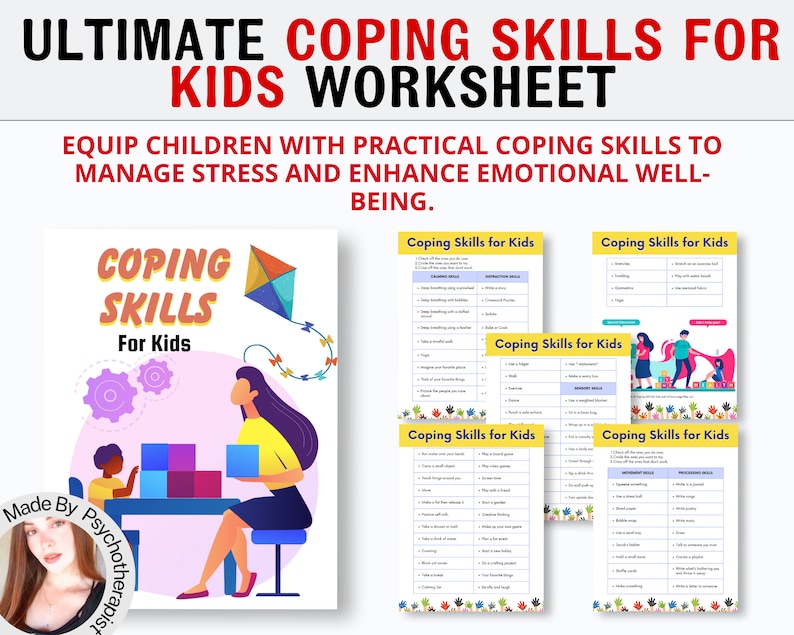 Ultimate Coping Skills Kids Toolbox, Education Handout and Worksheet ...