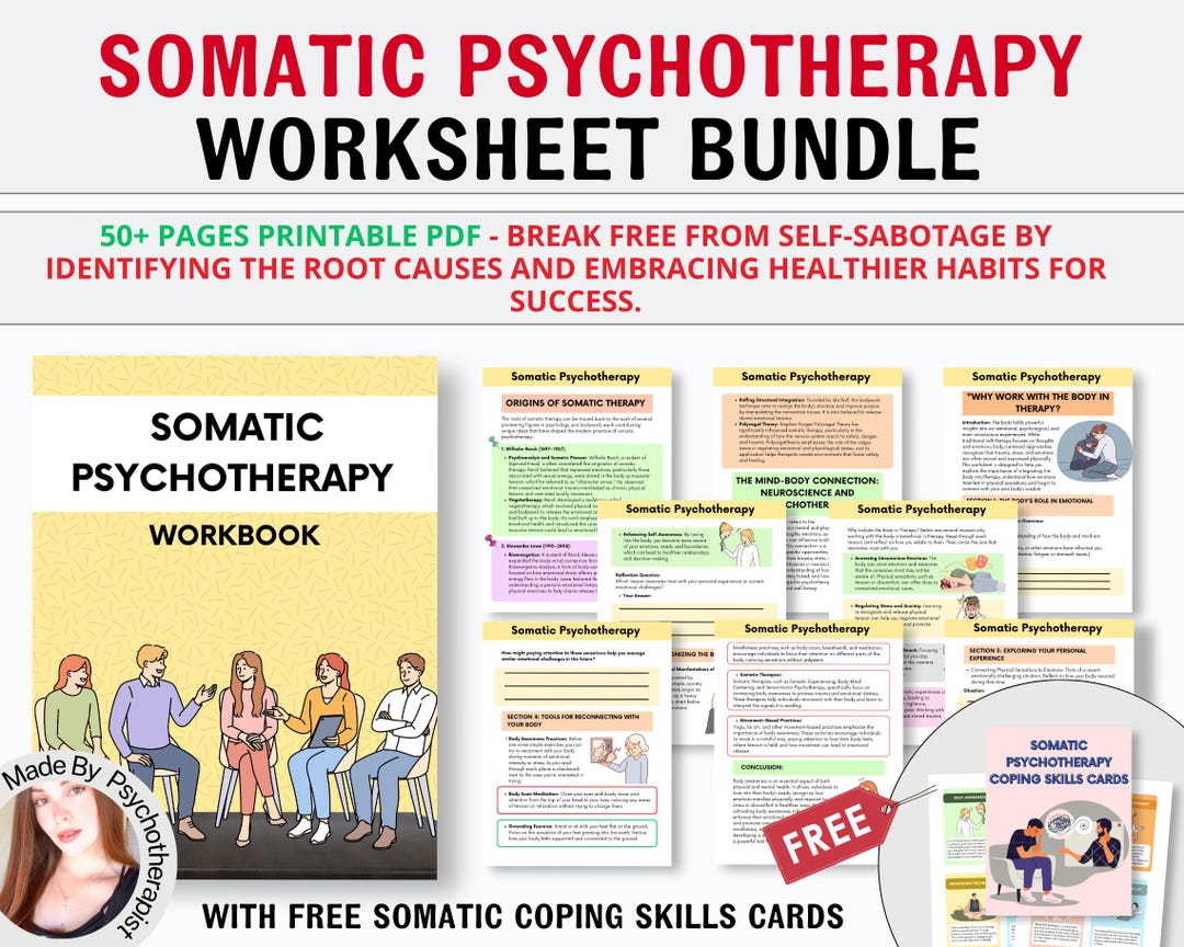 Somatic Psychotherapy Toolbox Bundle for Therapist or Counselor ...