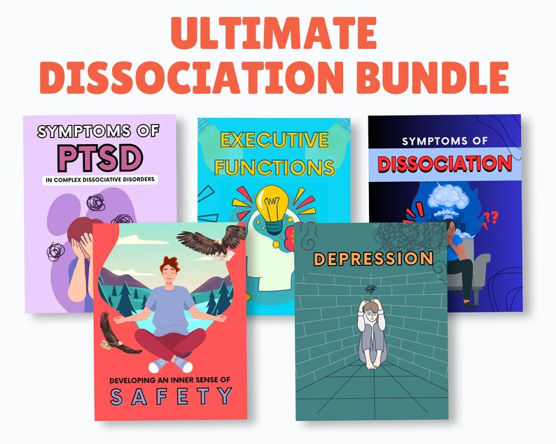 Dissociation Worksheets Workbook Bundle Dissociation Therapy Journal ...