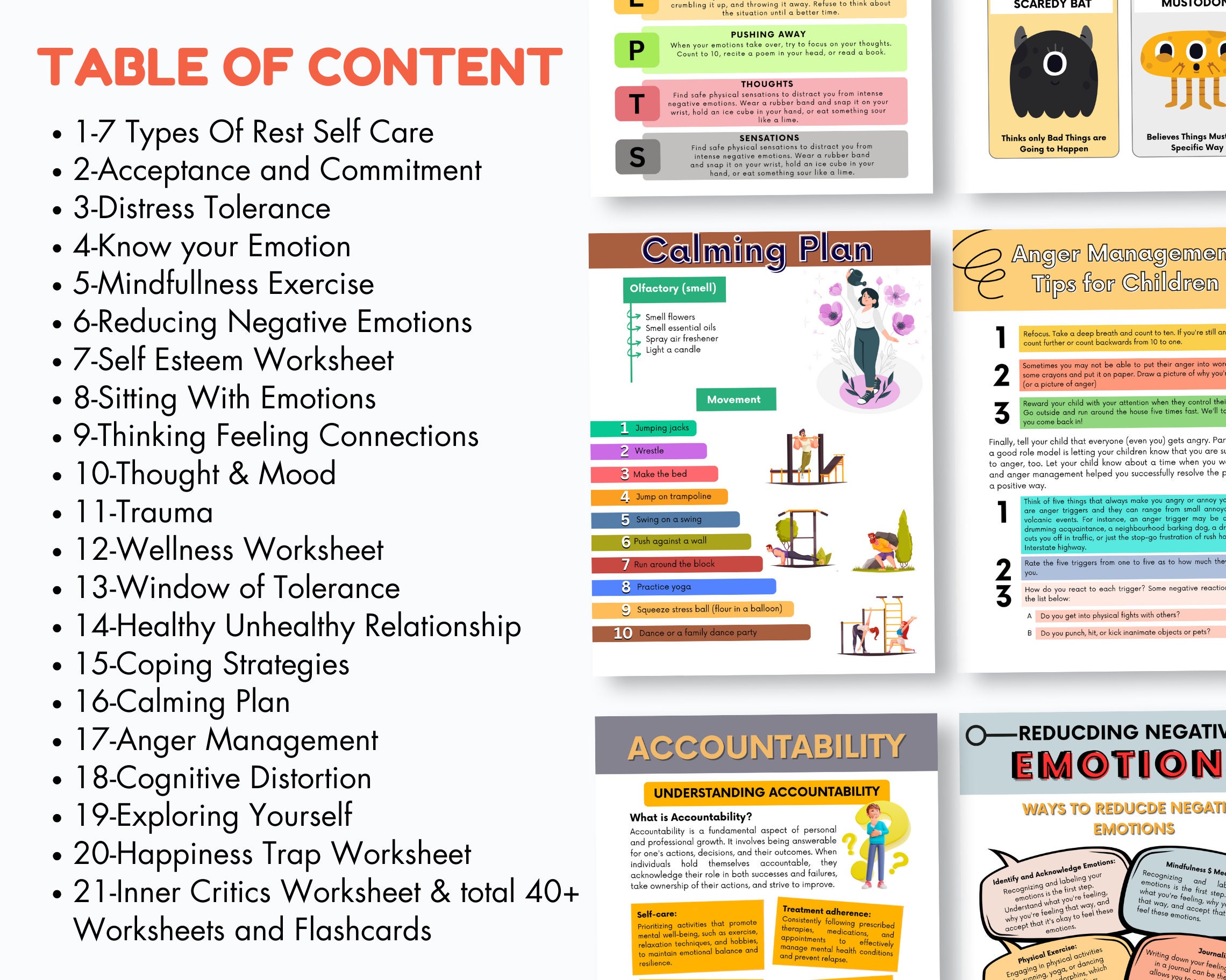 Teen Therapy Mega Worksheet Bundle, Therapy Workbook, Therapist Journal ...