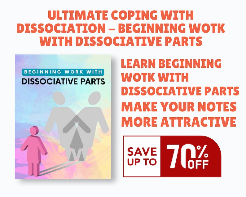 Dissociation Worksheets Workbook Dissociation Therapy Journal ...