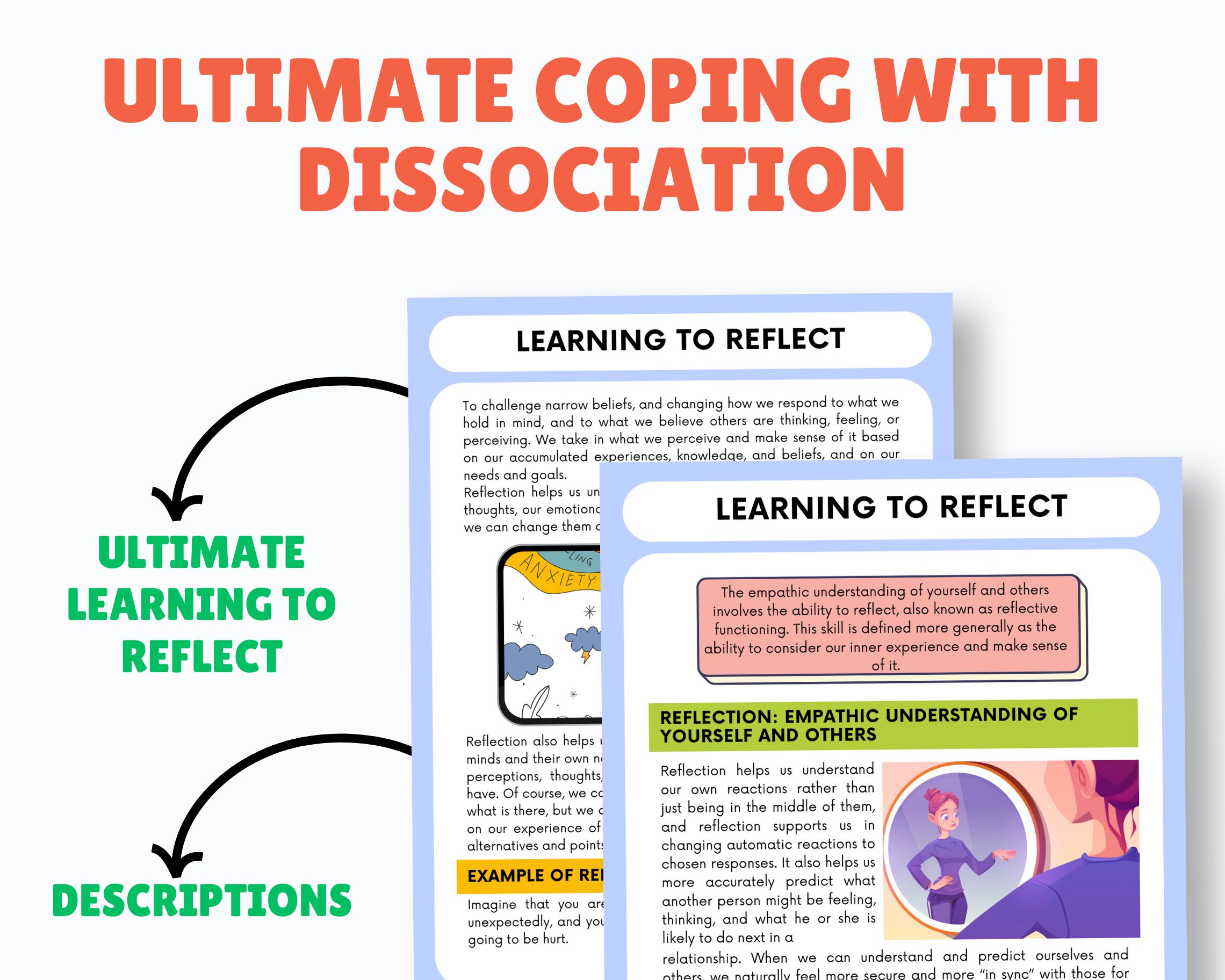 Dissociation Worksheets, Learning to Reflect Workbook Dissociation ...