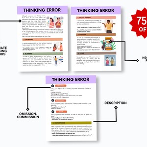 Understanding the Thinking Errors, Therapy Worksheets Bundle, Therapy ...