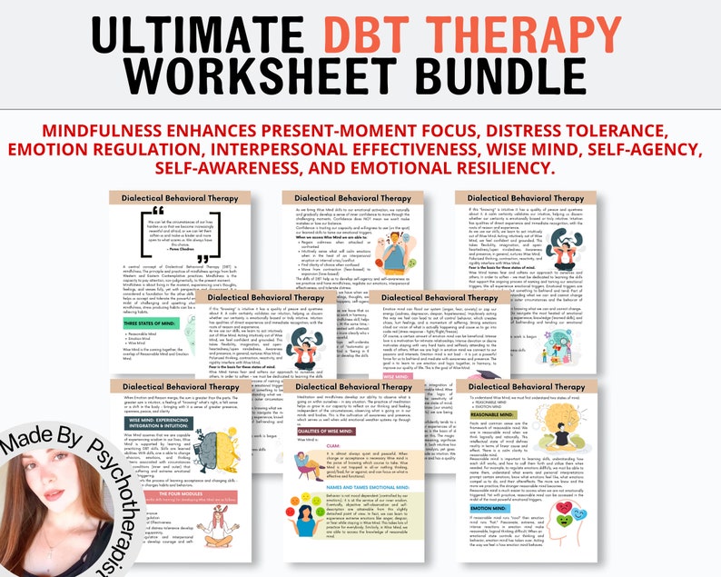DBT MEGA BUNDLE, Dbt Skills, Dbt Workbook, Therapy Worksheet ...