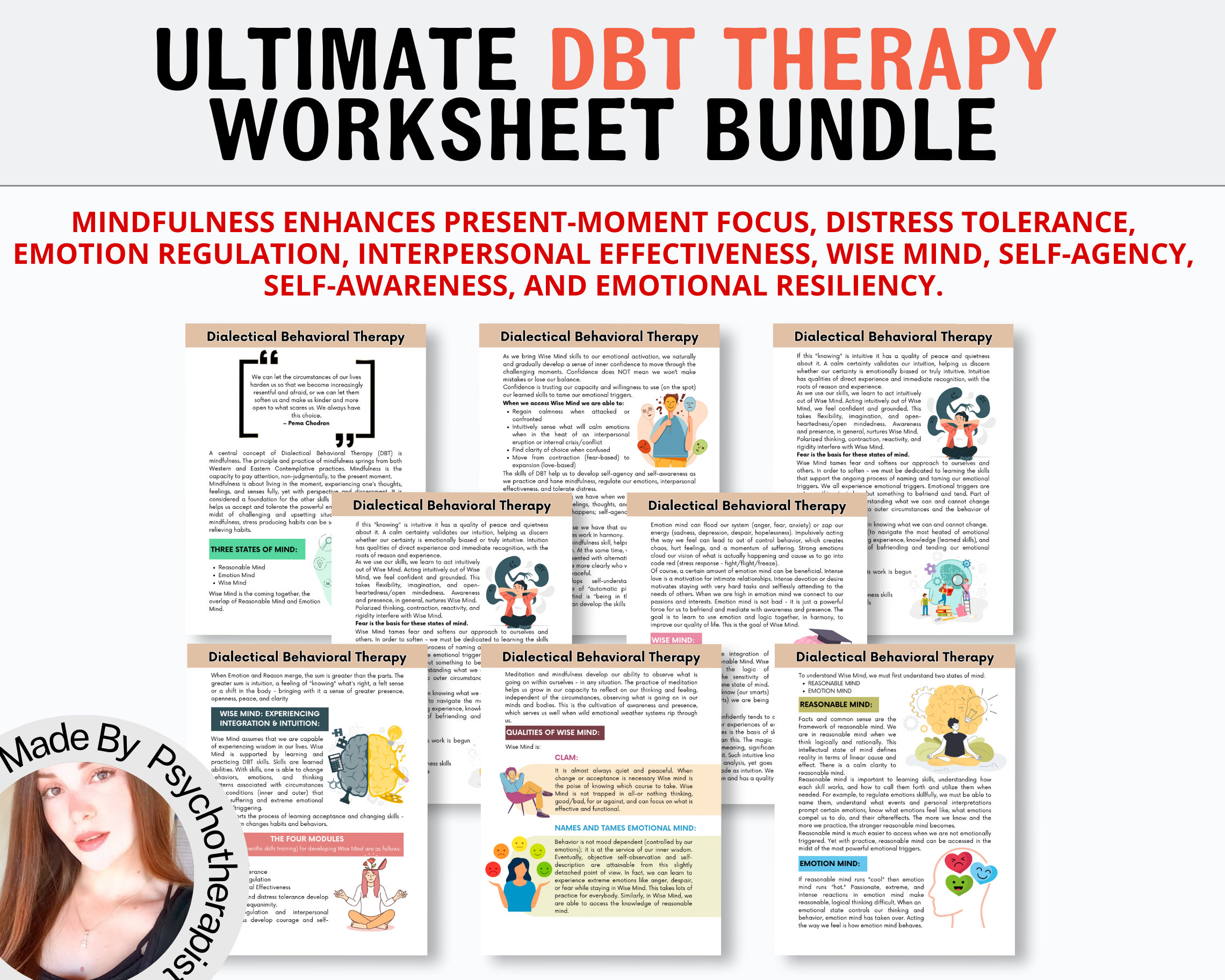DBT MEGA BUNDLE, Dbt Skills, Dbt Workbook, Therapy Worksheet ...