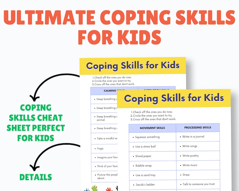 Ultimate Coping Skills Kids Toolbox, Education Handout and Worksheet ...