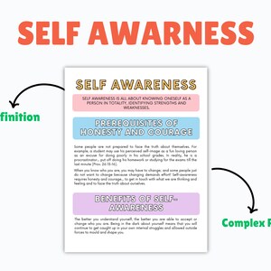 Understanding Self Awareness Workbook, Self Forgiveness Worksheet ...