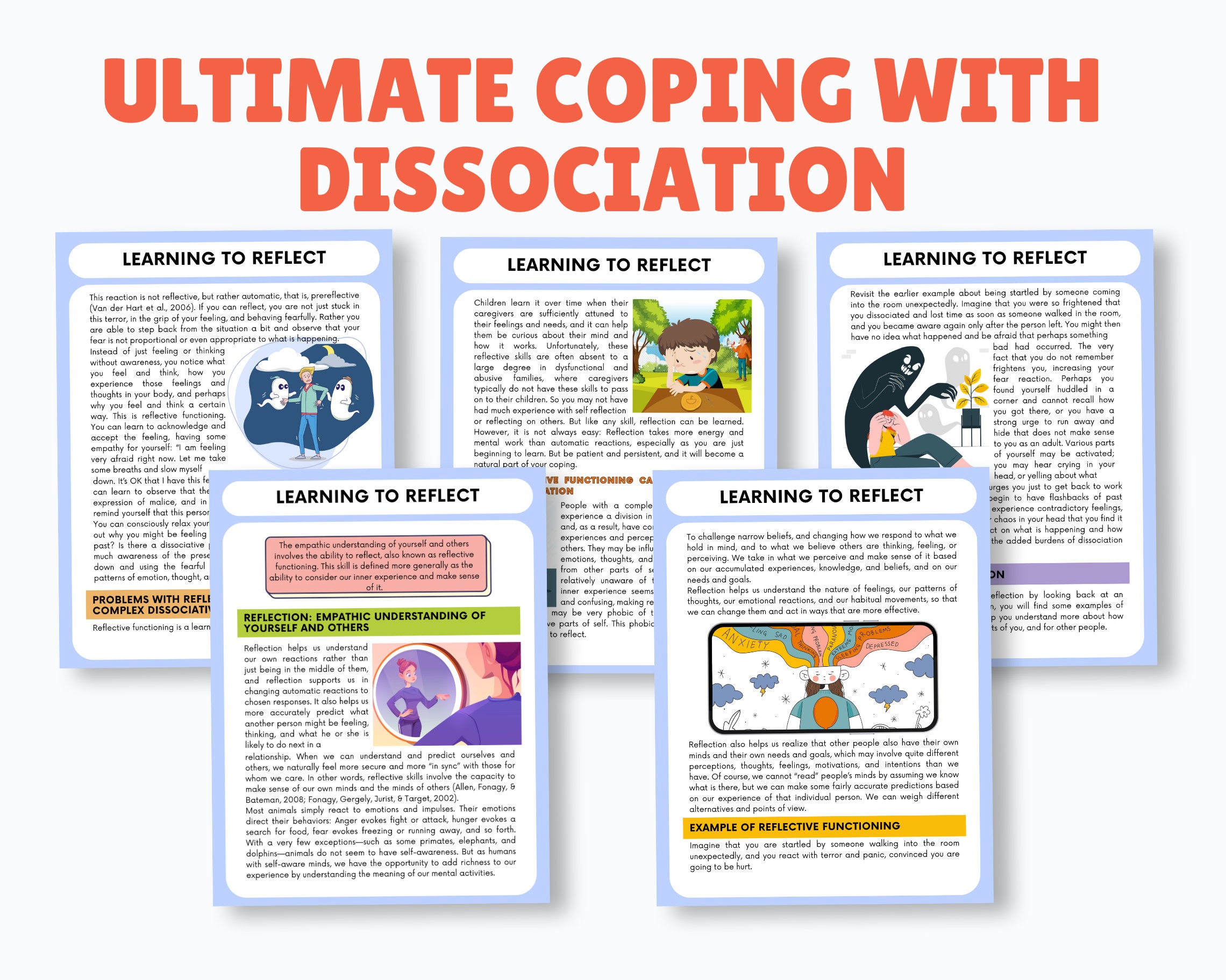 Dissociation Worksheets, Learning to Reflect Workbook Dissociation ...