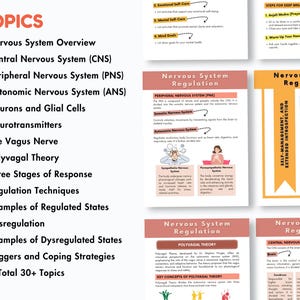 Nervous System Regulation Workbook, Somatic Exercise Polyvagal Theory Ladder Vagus Vagal Nerve ...