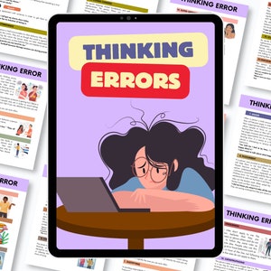 Understanding the Thinking Errors, Therapy Worksheets Bundle, Therapy ...