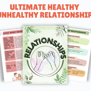 Healthy Vs Unhealthy Relationships Ebook, Workbook, Teen Health ...
