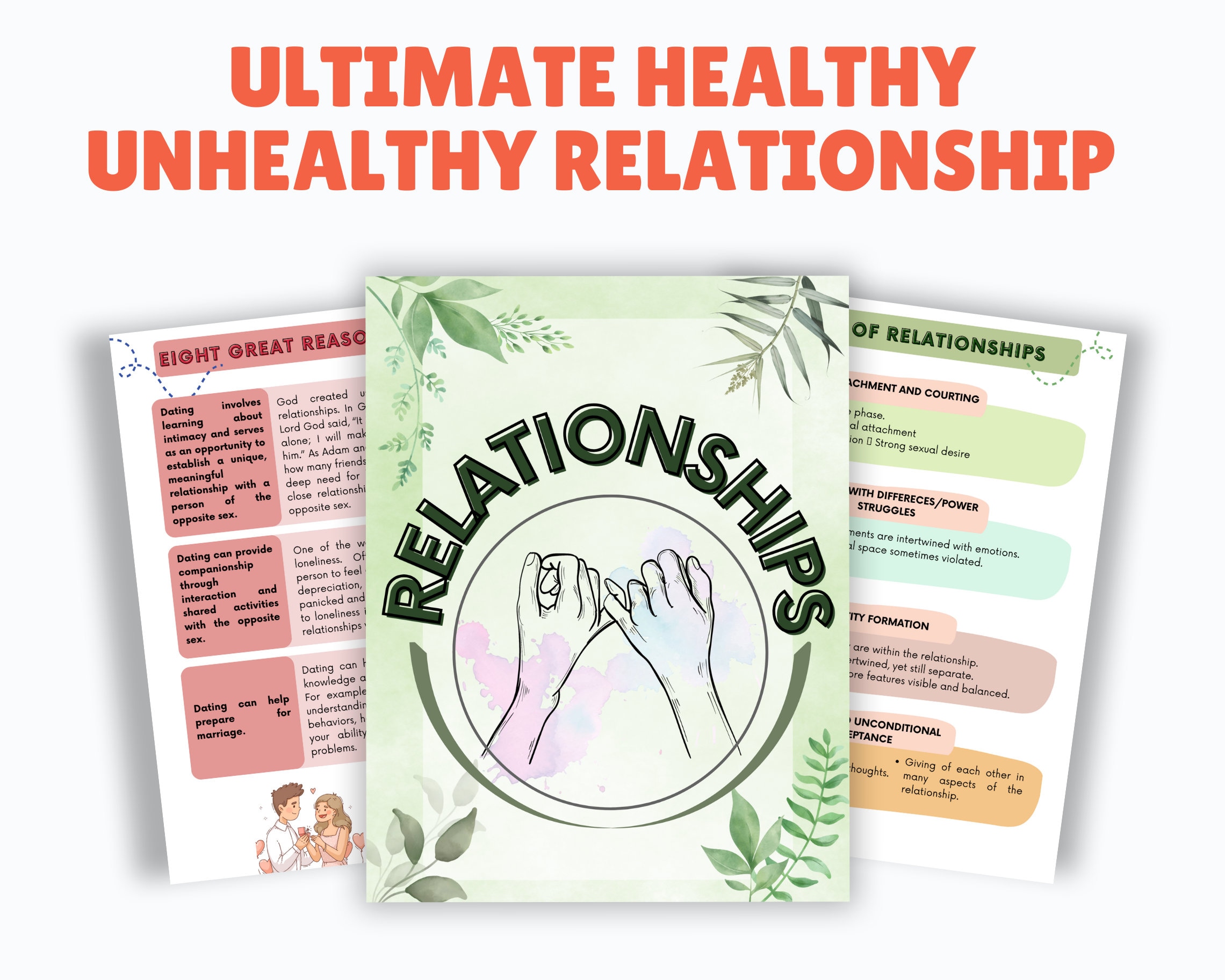 Healthy Vs Unhealthy Relationships Ebook, Workbook, Teen Health ...