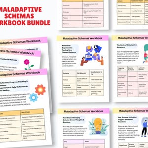 Maladaptive Schemas Workbook & Schema Therapy Worksheets, Maladaptive ...