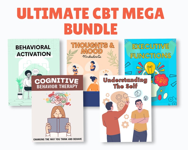 CBT Worksheets Bundle CBT Interventions for Teens and Adults, CBT ...