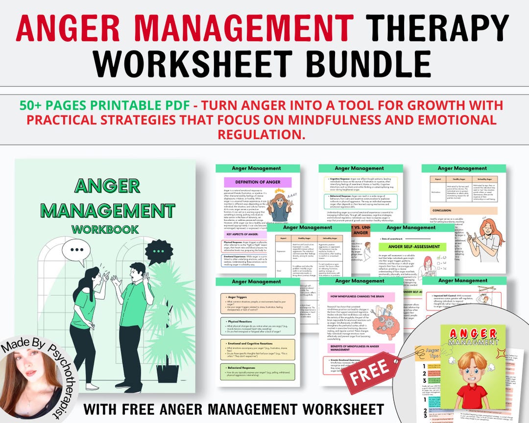 Understanding Anger Management Techniques Worksheets, Anger Cycle ...