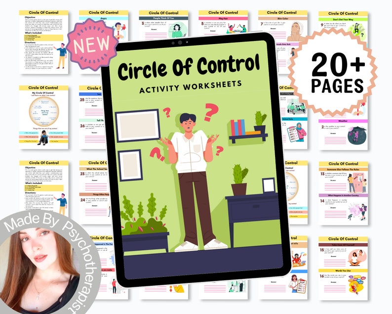 Circle of Control, Therapy Worksheets, Things I Can Control, Worry Book ...