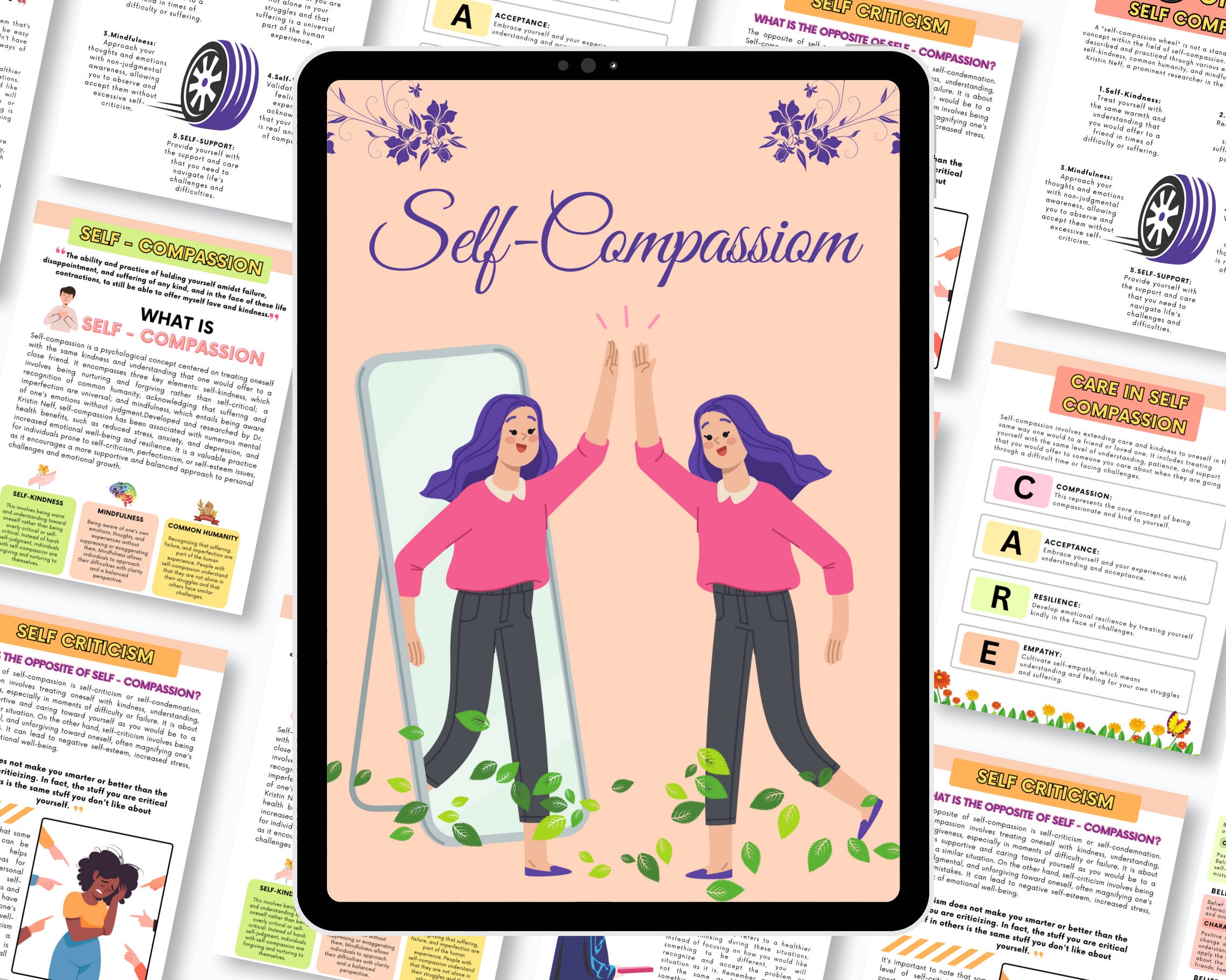 Self-compassion and Self-love Resource Bundle for Mental Health ...