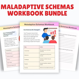 Maladaptive Schemas Workbook & Schema Therapy Worksheets, Maladaptive ...