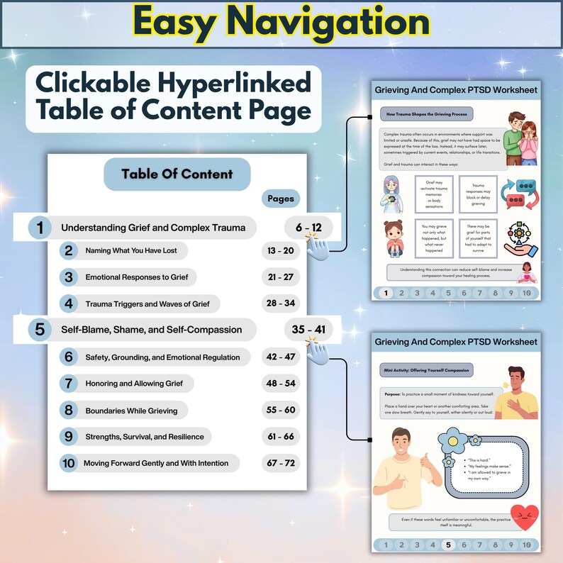 Complex Trauma Worksheets: PTSD, Stress Response, and Trauma Iceberg ...