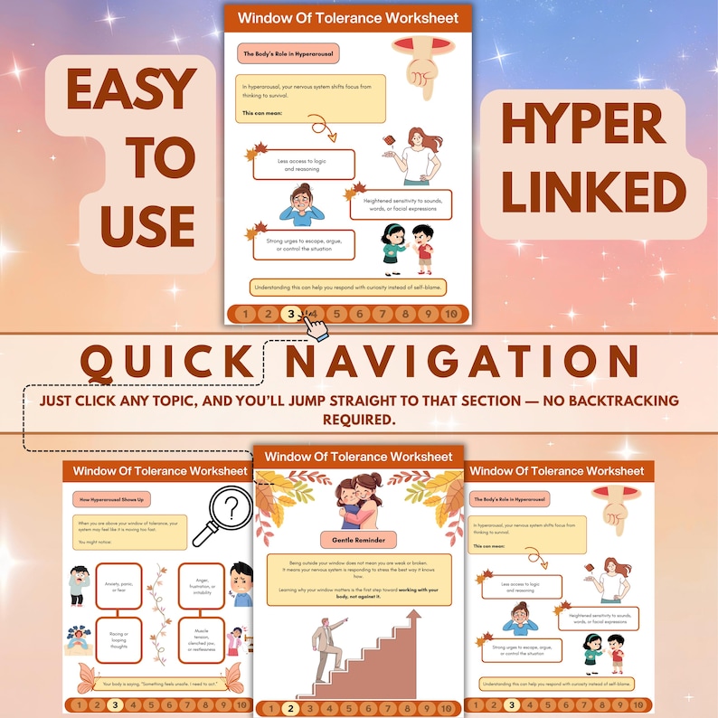 Window of Tolerance Worksheets: Emotional Regulation, 96+ Pages, 10 ...