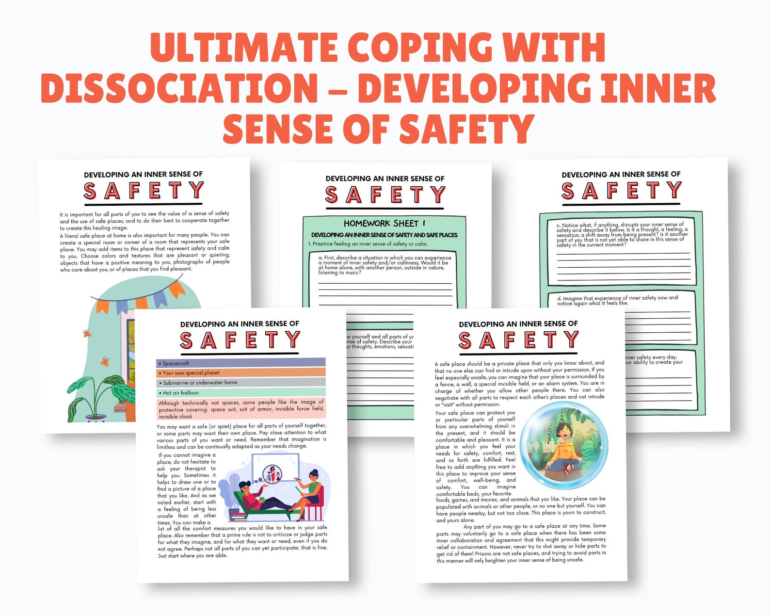 Dissociation Worksheets, Psychology Resources, Inner Critic, Boundaries ...
