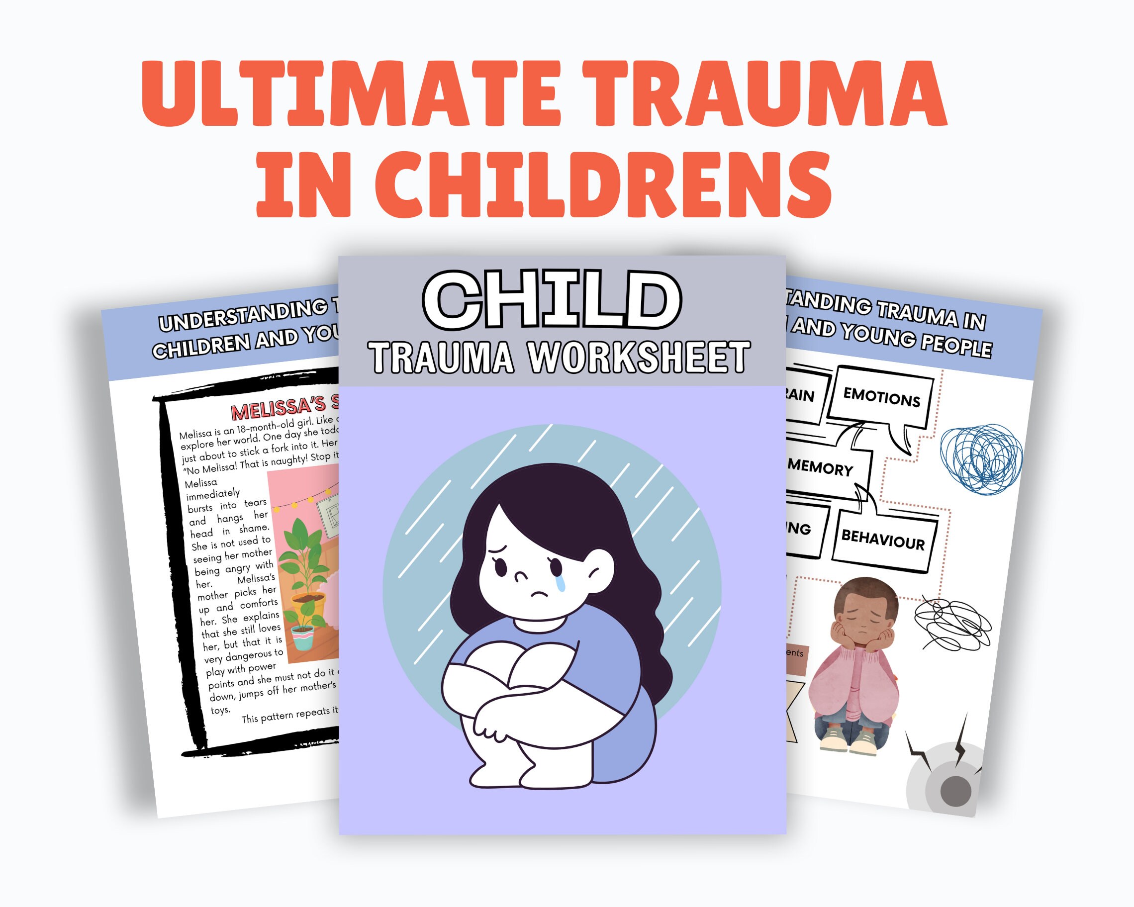 Ultimate Child Trauma Therapy Worksheets, Trauma Therapy Bundle, Trauma ...