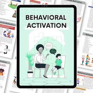 Behavioral Activation Workbook CBT Activities for Mental Health Therapy ...