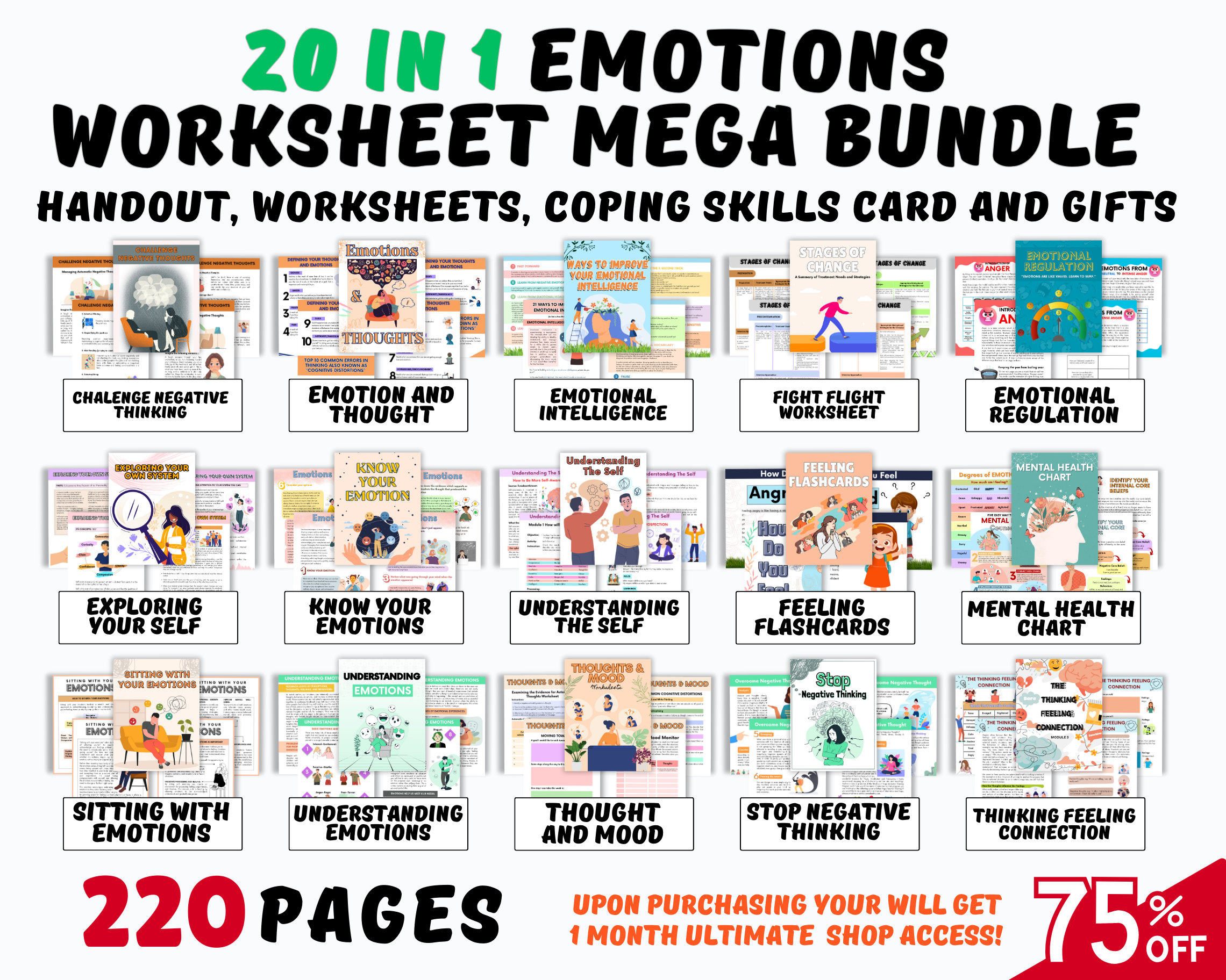 Emotions and Feelings Bundle, Psychology Resources, Inner Critic ...