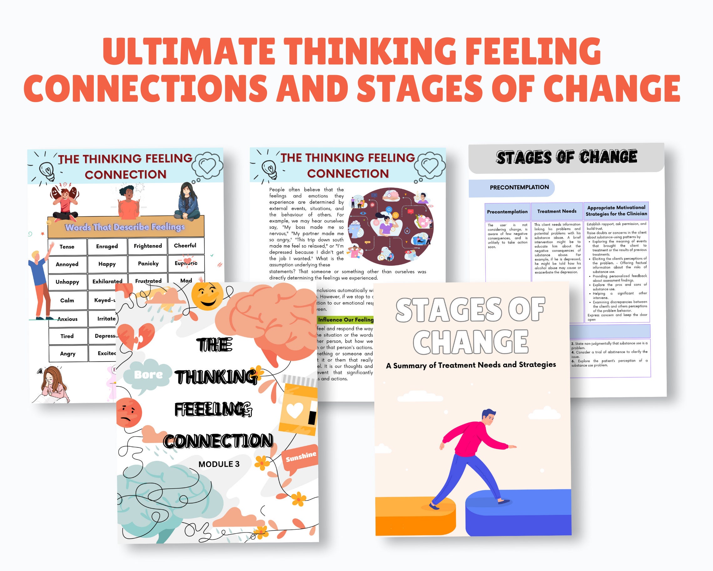 Emotions and Feelings Bundle, Psychology Resources, Inner Critic, Boundaries, Trauma, Acceptance ...