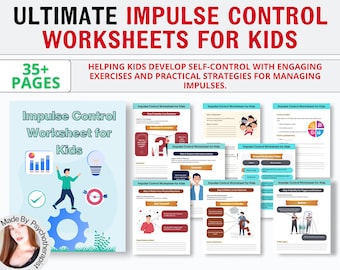 Impulse Control Worksheets for Kids and Teens: Emotional Regulation ...
