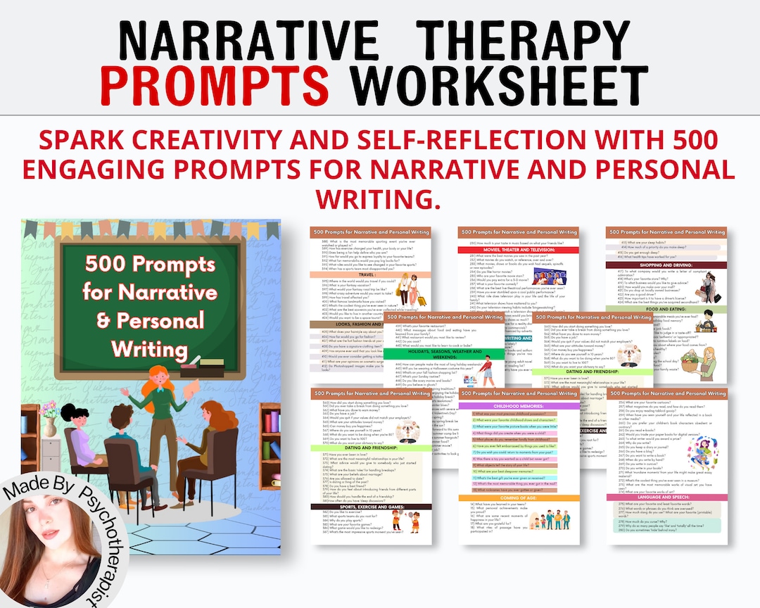 Narrative Therapy Resource Bundle, Therapy Interventions Therapy Cheat ...