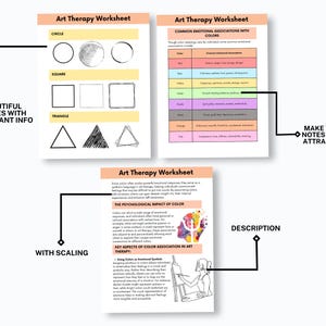 Art Therapy Worksheet for Mental Health School Counselor Psychologist ...