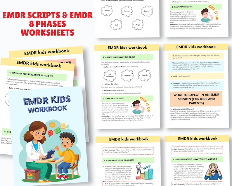 EMDR Workbook for Kids, EMDR Therapy, EMDR Resources, Trauma Therapy ...