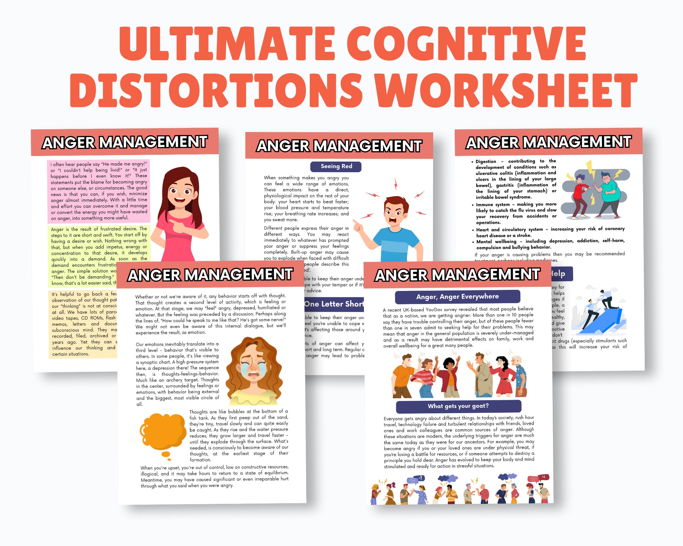 Anger Management Workbook for Teens and Adults, Anger Coping Skill ...